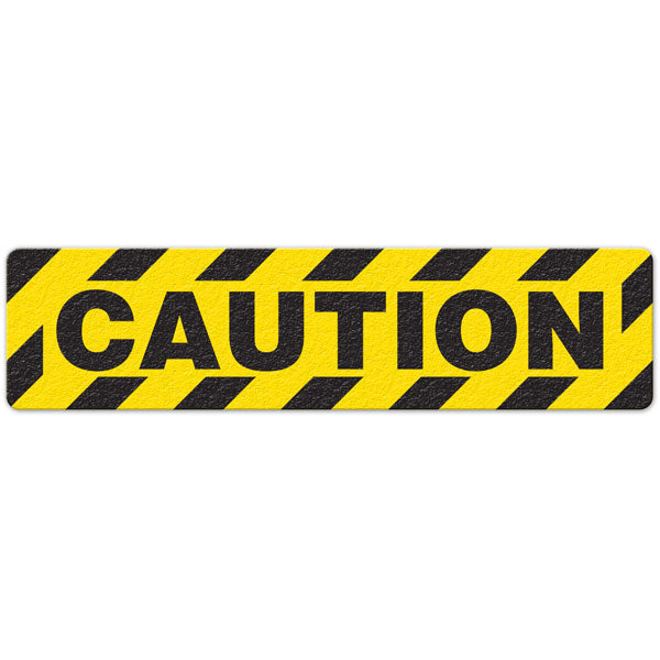 FS3005V CAUTION Yellow/Black Textured Anti-Slip Grip Adhesive Floor Si