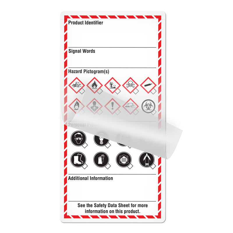 GHS Workplace Checklist Template Marking Labels (3 in x 6 in) 25 /pkg