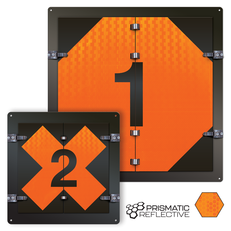 Aluminum Reflective Military Fire Hazard Division Ident-O-Flip™ Signs