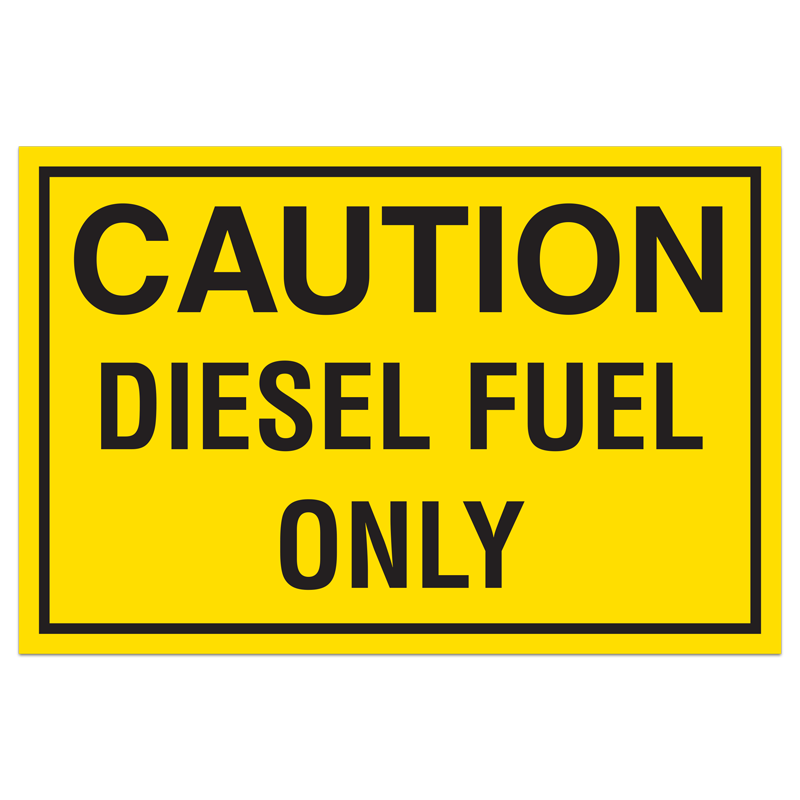 SB5171VL CAUTION DIESEL FUEL ONLY PrimeGuard® Safety Decal (2 in x 3 i