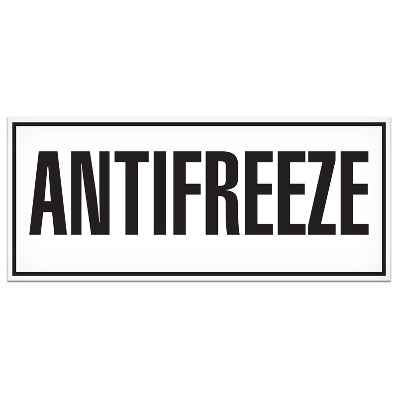 SB7016BL ANTIFREEZE PrimeGuard® Adhesive VynMark™ Safety Decal (3 in x